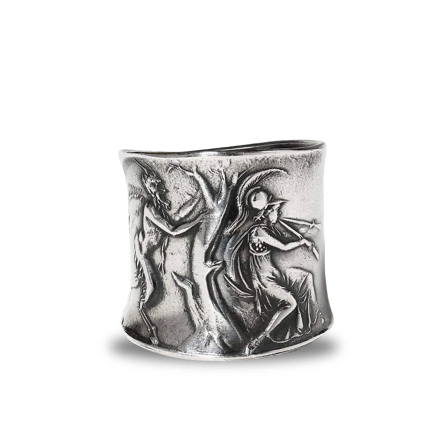 Athena With Flute Band Ring – Olithica
